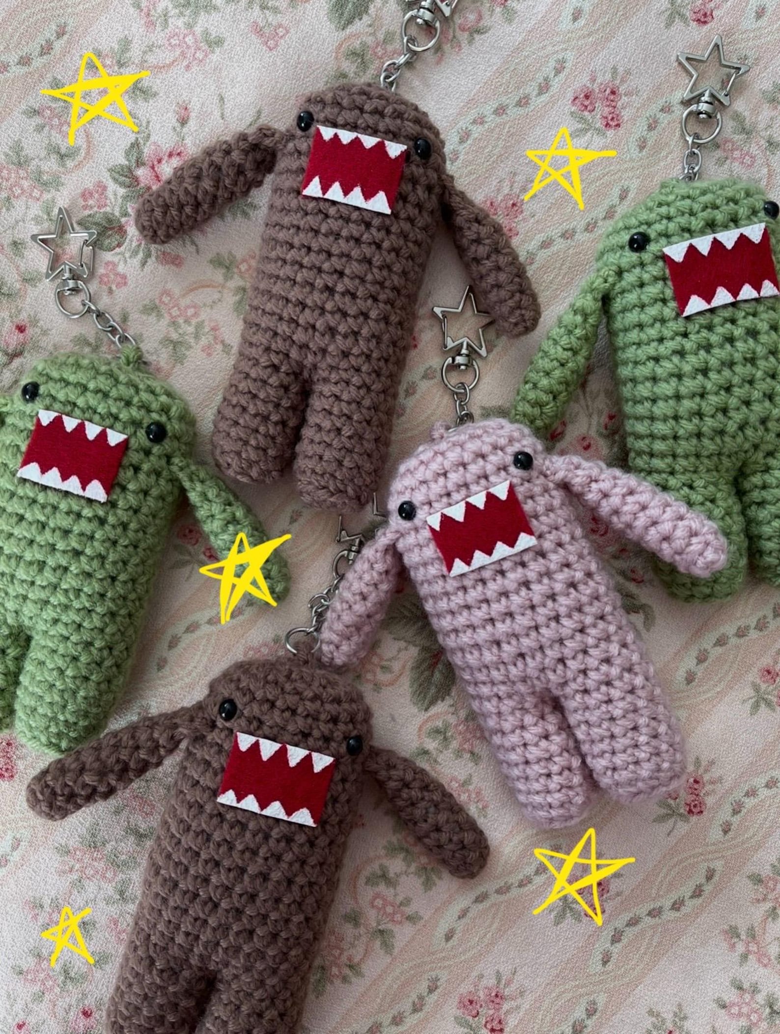 Crochet 2000s Do-mo Keychain (made to Order) - Etsy
