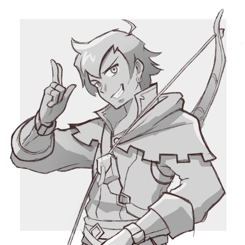 Dnd Character Sketch Half Body Sketch Personalized Fantasy - Etsy