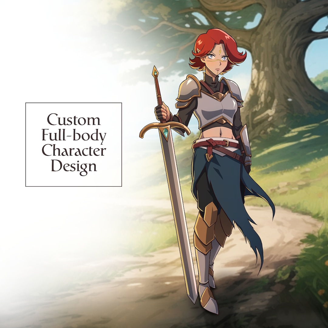 Custom Dnd Character Art, Full-body Illustration, Personalized Dnd ...