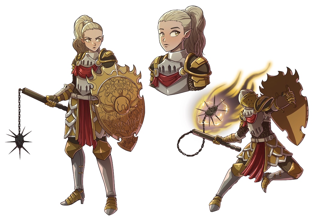 Character Art Commission: Full Color Fantasy TTRPG Character Sheet - Etsy