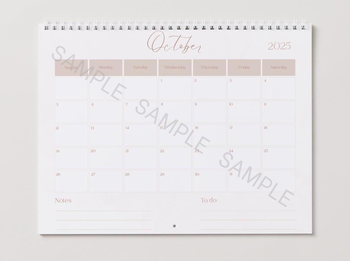 October 2025 Calendar Printable: Minimalist Monthly Planner (PDF) - Etsy