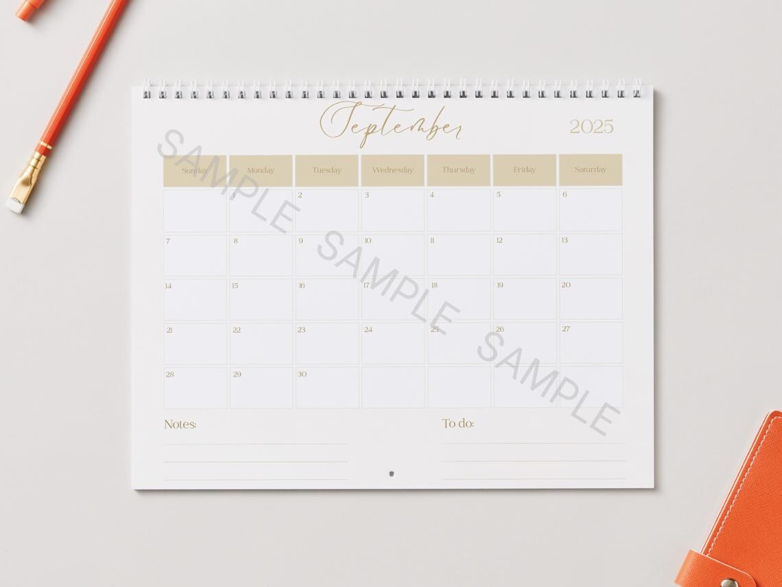 September 2025 Calendar Printable | Minimalist Aesthetic Wall Calendar ...