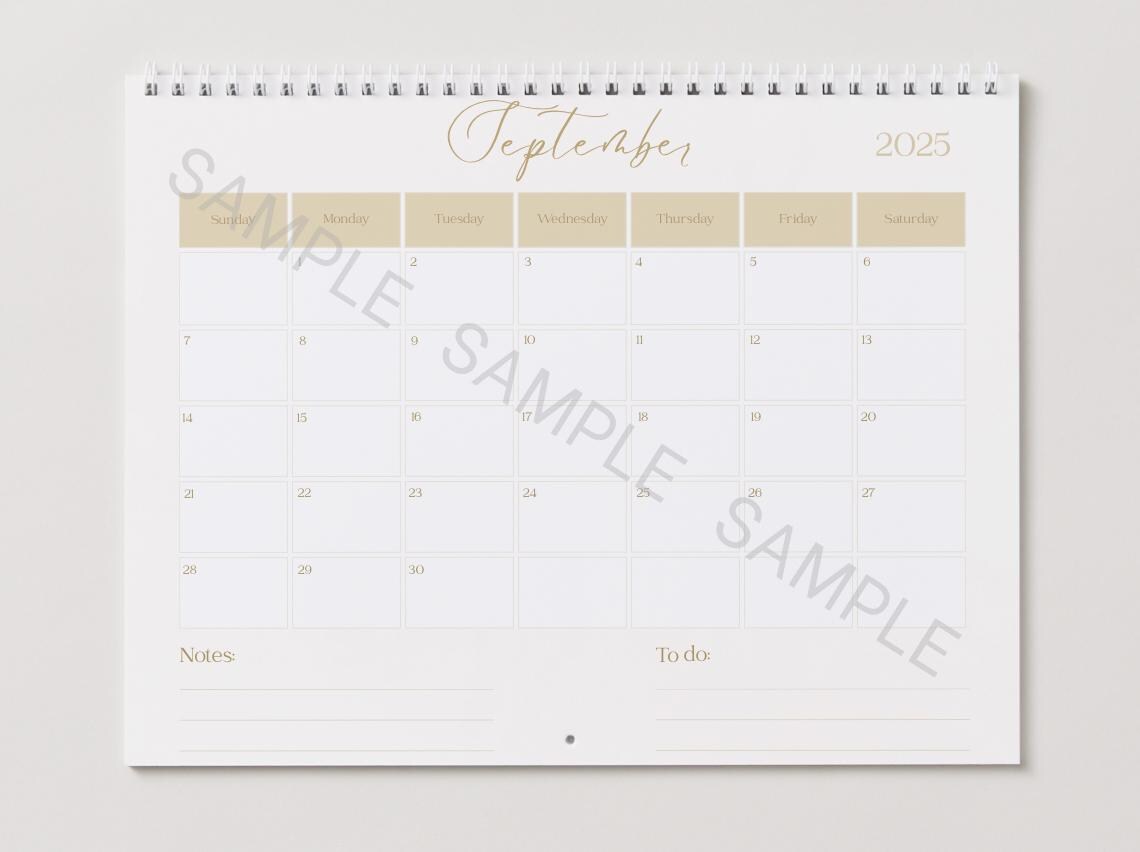 September 2025 Calendar Printable | Minimalist Aesthetic Wall Calendar ...