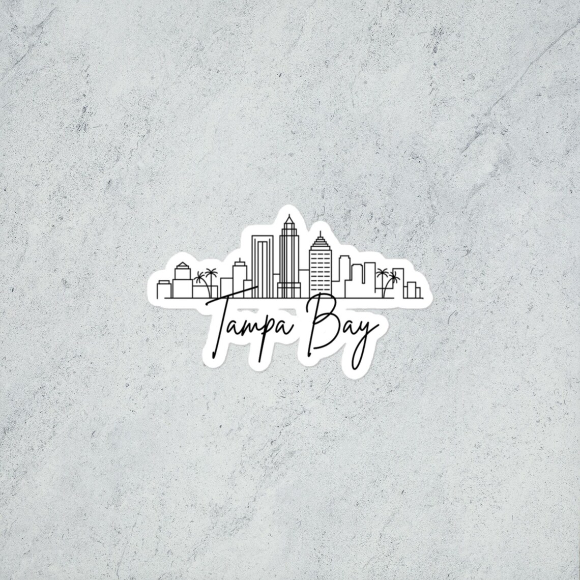 Tampa Sticker, Tampa Bay, Skyline - Etsy
