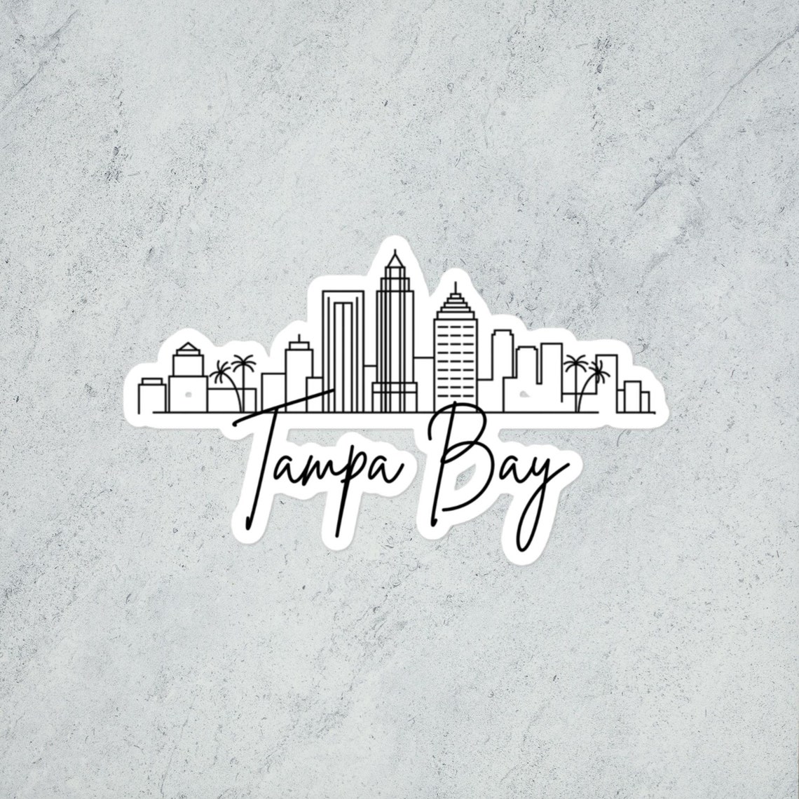 Tampa Sticker, Tampa Bay, Skyline - Etsy
