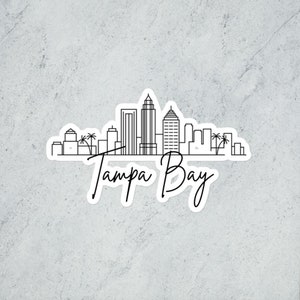 Tampa Sticker, Tampa Bay, Skyline - Etsy