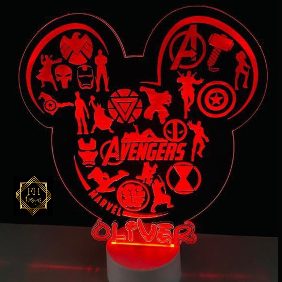 Laser Engraved Acrylic Night Lamp Custom Night Light - Etsy