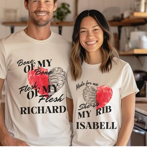 My Rib Genesis 2:21, Christian Couple Tee, Religious Apparel, Matching ...