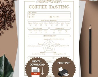 Coffee Tasting Sheet | A4 / US Letter PDF | INSTANT Download - Etsy