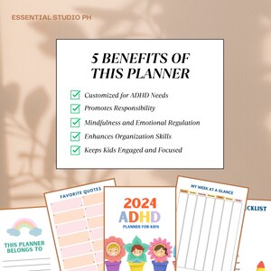 ADHD Kids Planner | ADD Printable | School Planner | Adhd Productivity ...
