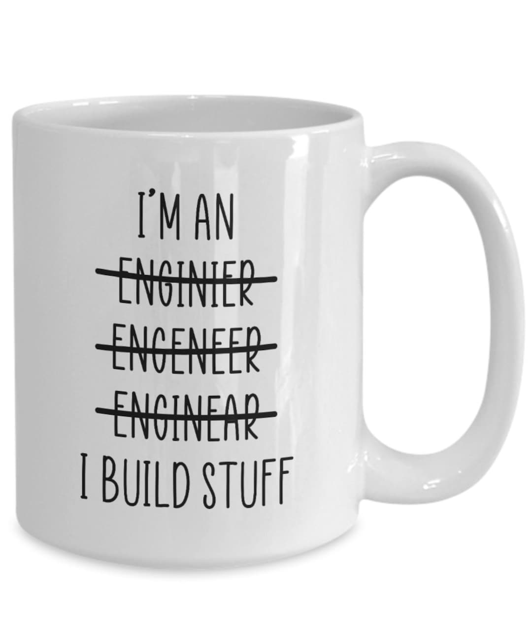 Engineer Mug Gift for Engineering Cup for Tea or Coffee Funny Civil, Mechanical, Electric ...