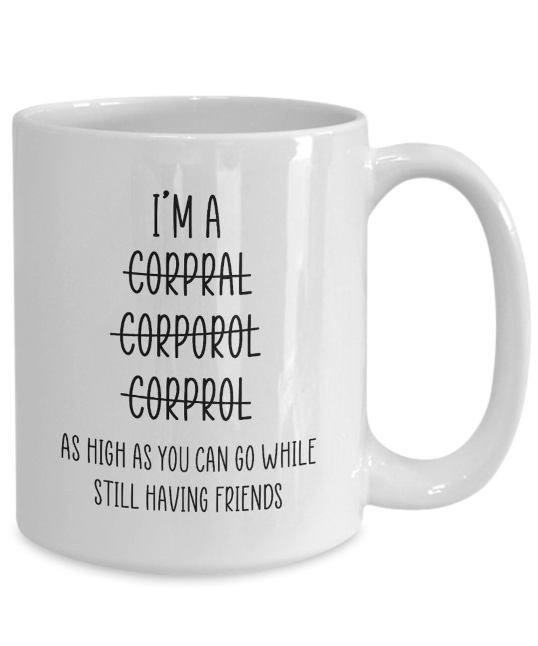 Corporal Mug | Funny Military Cup | Gift for Corporal | Army Soldier ...