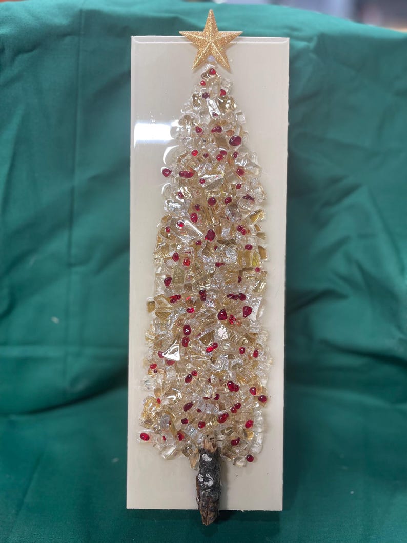 Christmas/holiday Trees Glass Art - Etsy