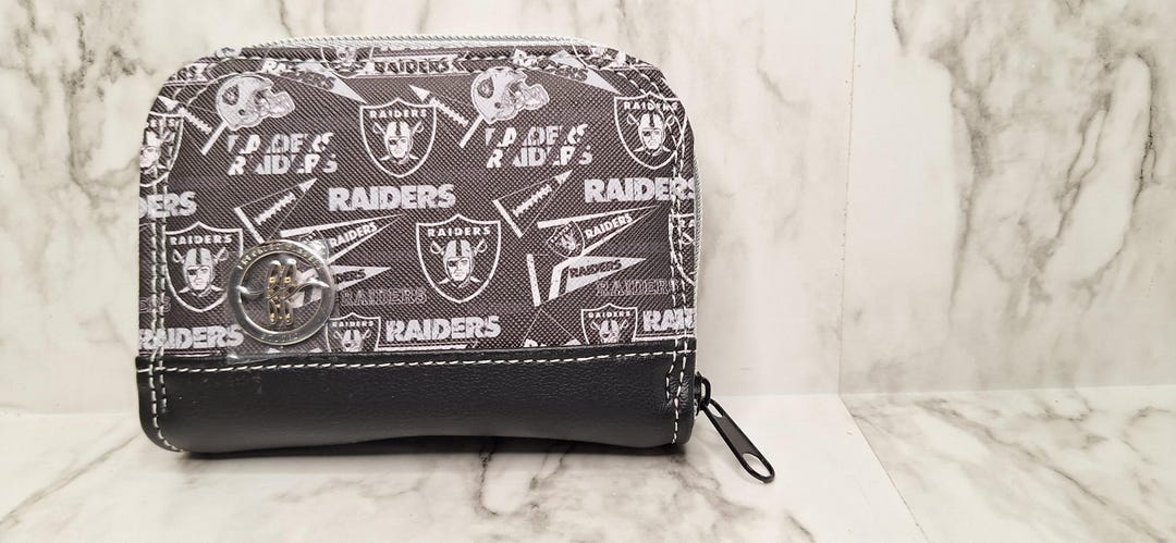 Raiders Mini Zip Around Wallet: Faux Leather Woman's Wallet - Etsy