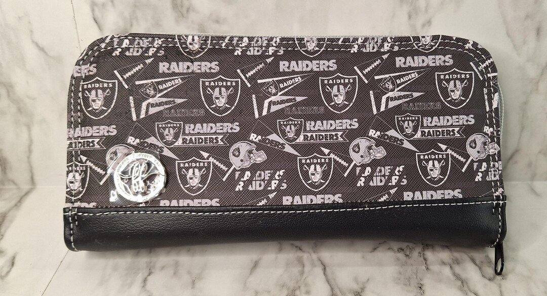 Raiders Zip Around Wallet: Handmade Vinyl Woman's Wallet - Etsy