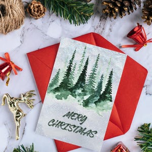 Printable Christmas Card A4 & Letter Sizes DIY Holiday Greeting Card ...