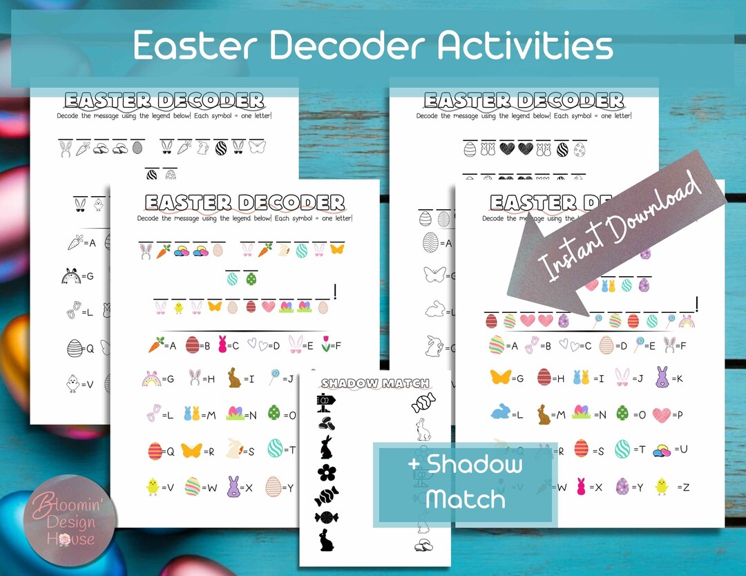 Easter Word Decoder Activity, Decoder Sheets, Easter Cryptogram ...