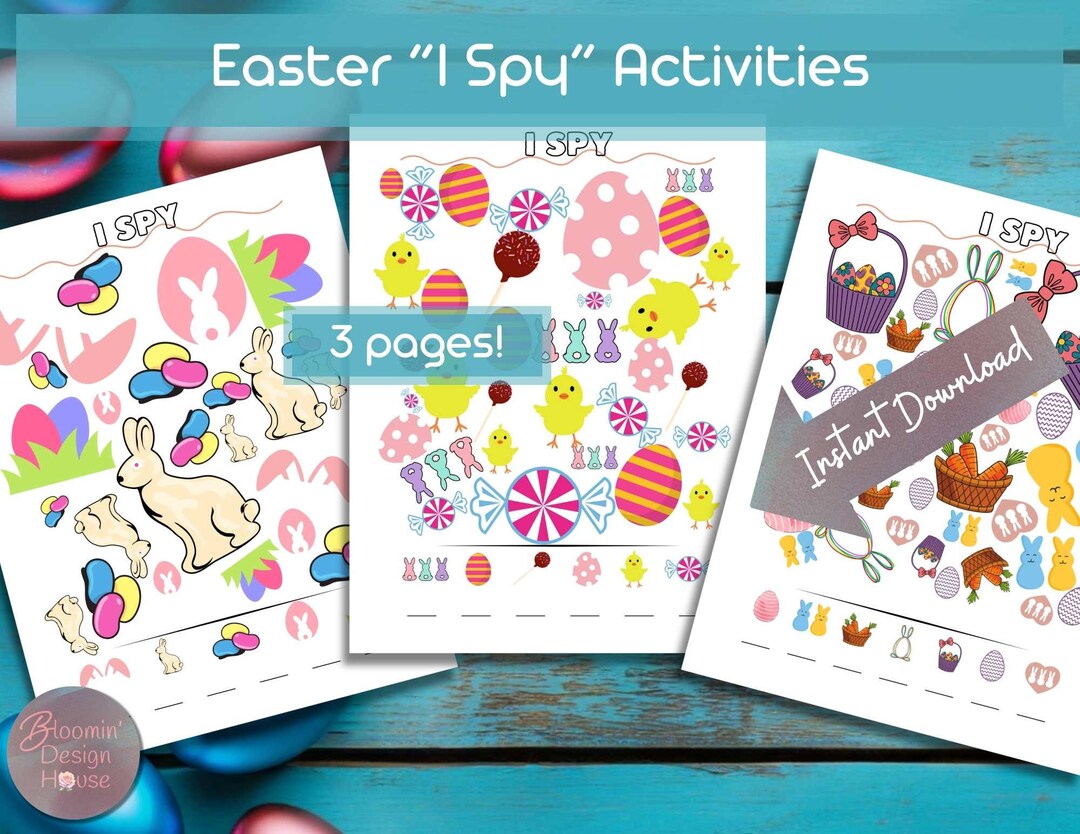 Easter I Spy Activity, I Spy Sheets, Easter Activity, Kids Worksheet ...