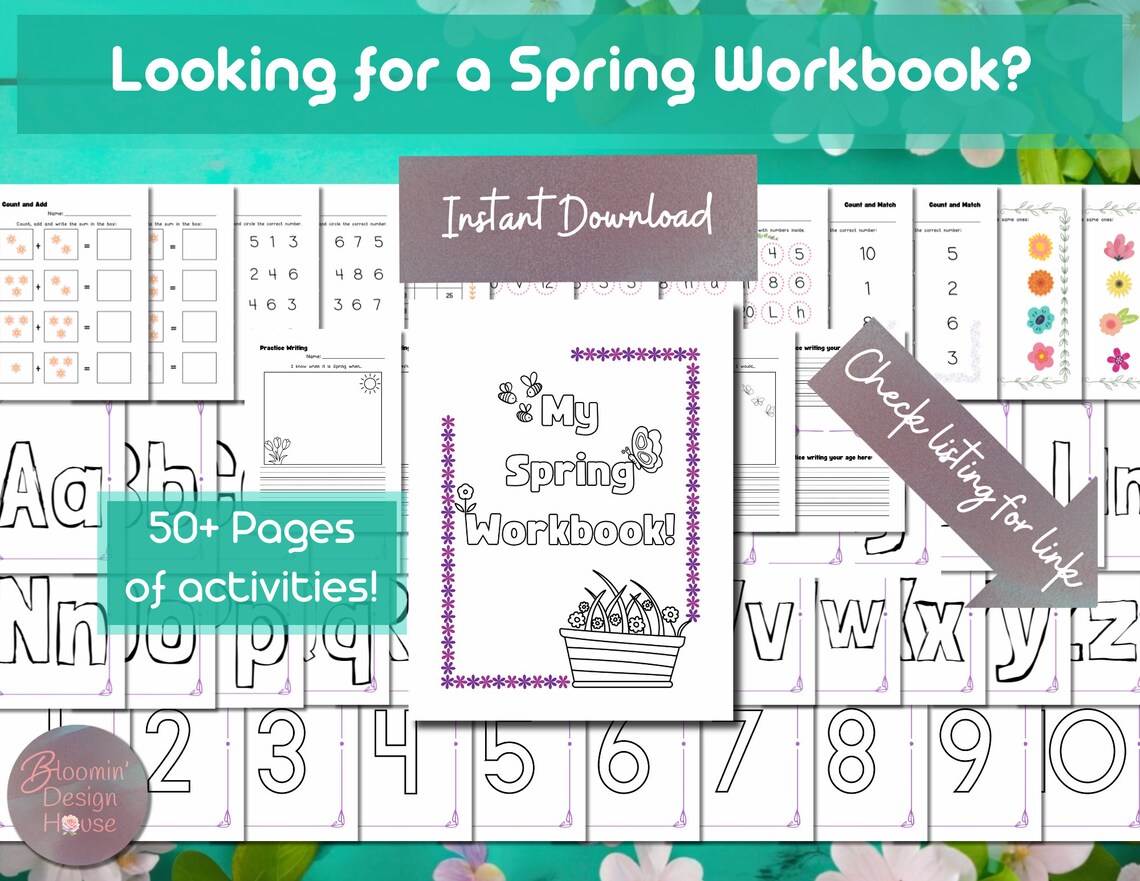 Kids Spring Activity Sheets, Printable Educational Placemats ...