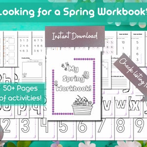 Kids Spring Activity Sheets, Printable Educational Placemats ...