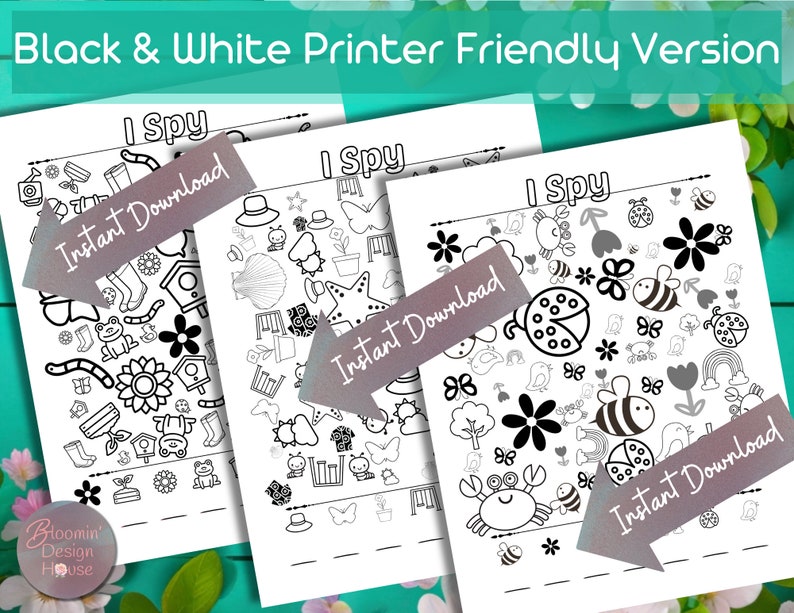 I Spy Activity, I Spy Sheets, Spring Activity, Kids Worksheet, Brain ...