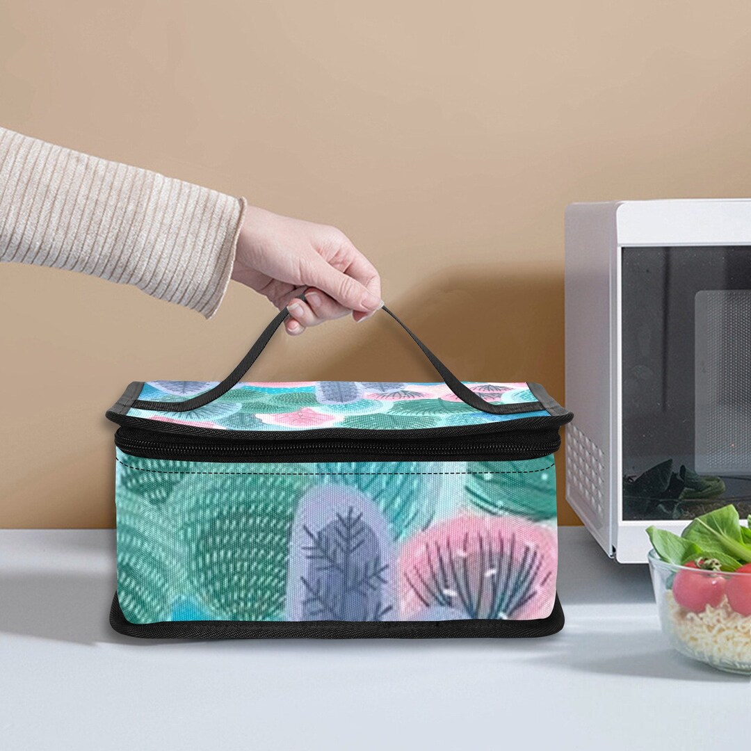 Wild Plants Pattern Insulated Lunch Tote: Stylish Polyester Bento Bag ...