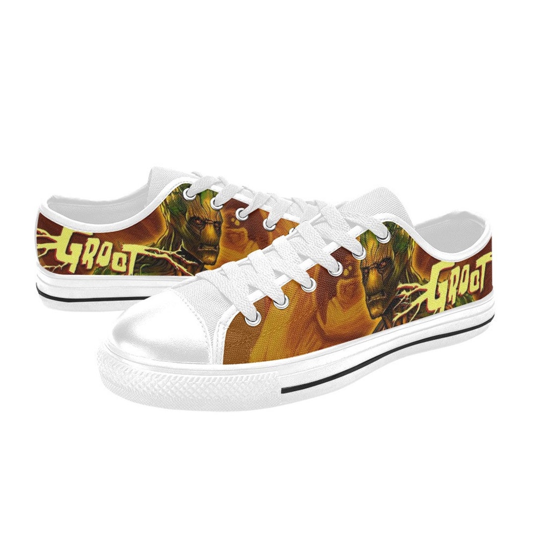 I AM GROOT Low Top Sneakers, Canvas Printed Shoes for Kids and Adults ...