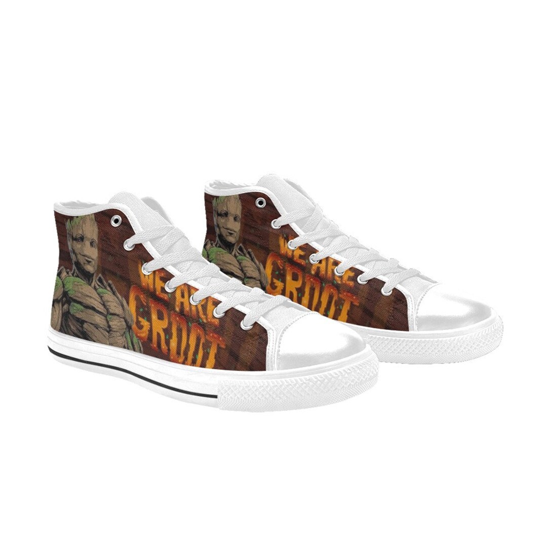 IAM GROOT Hightop Sneakers, Canvas Printed Shoes for Kids and Adults - Etsy