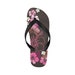 Pink Flowers Custom Printed Flip Flop Sandals, Handmade With Clear ...