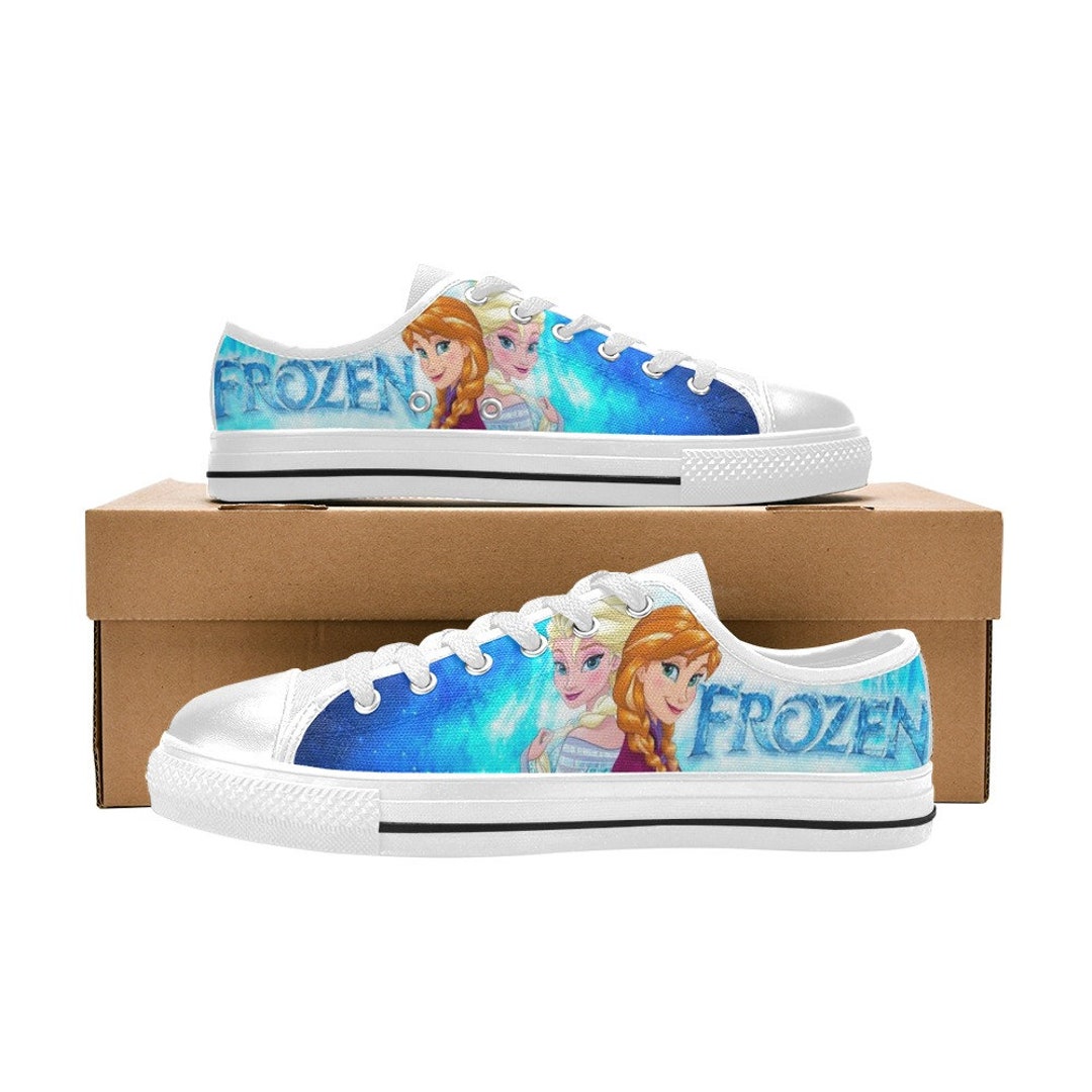Frozen Elsa and Anna Low Top Shoes Sneakers Canvas Custom Shoes - Etsy