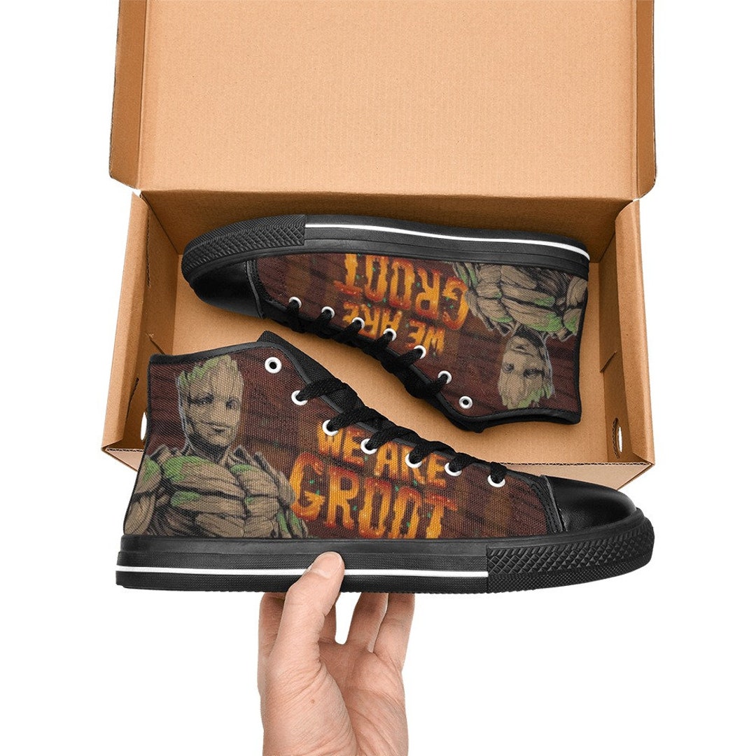 IAM GROOT High Top Shoes Sneakers Canvas Custom Shoes - Etsy