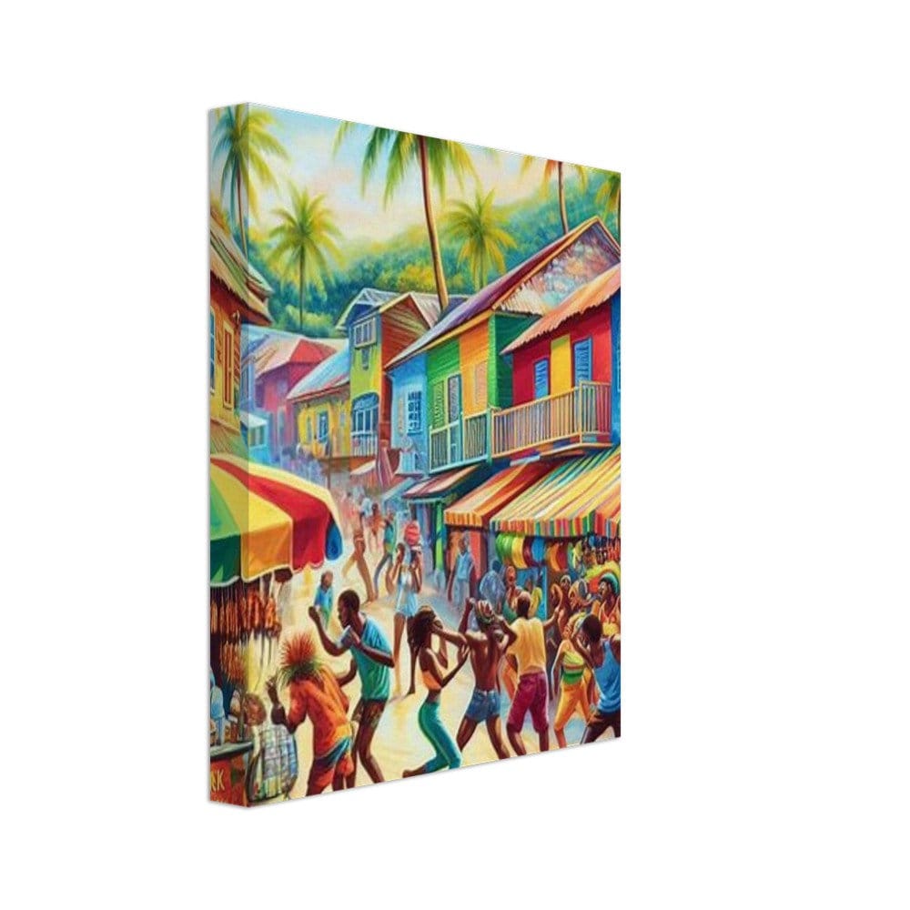 Jamaican Street Rhythms: Dancing at the Market Canvas - Etsy