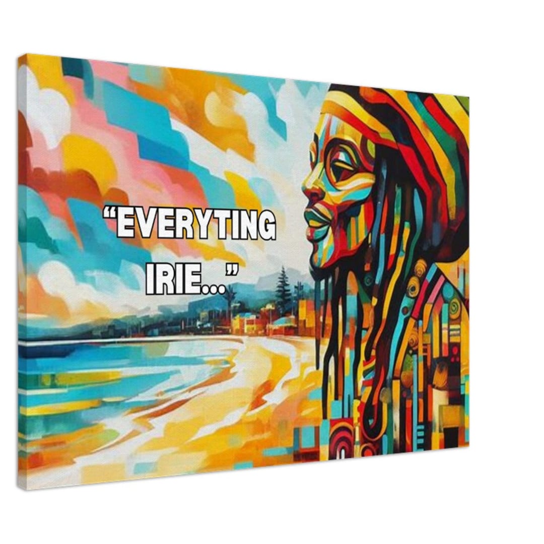 Rasta Man Serenity: 'everything Irie' Abstract Beach Scape - Etsy