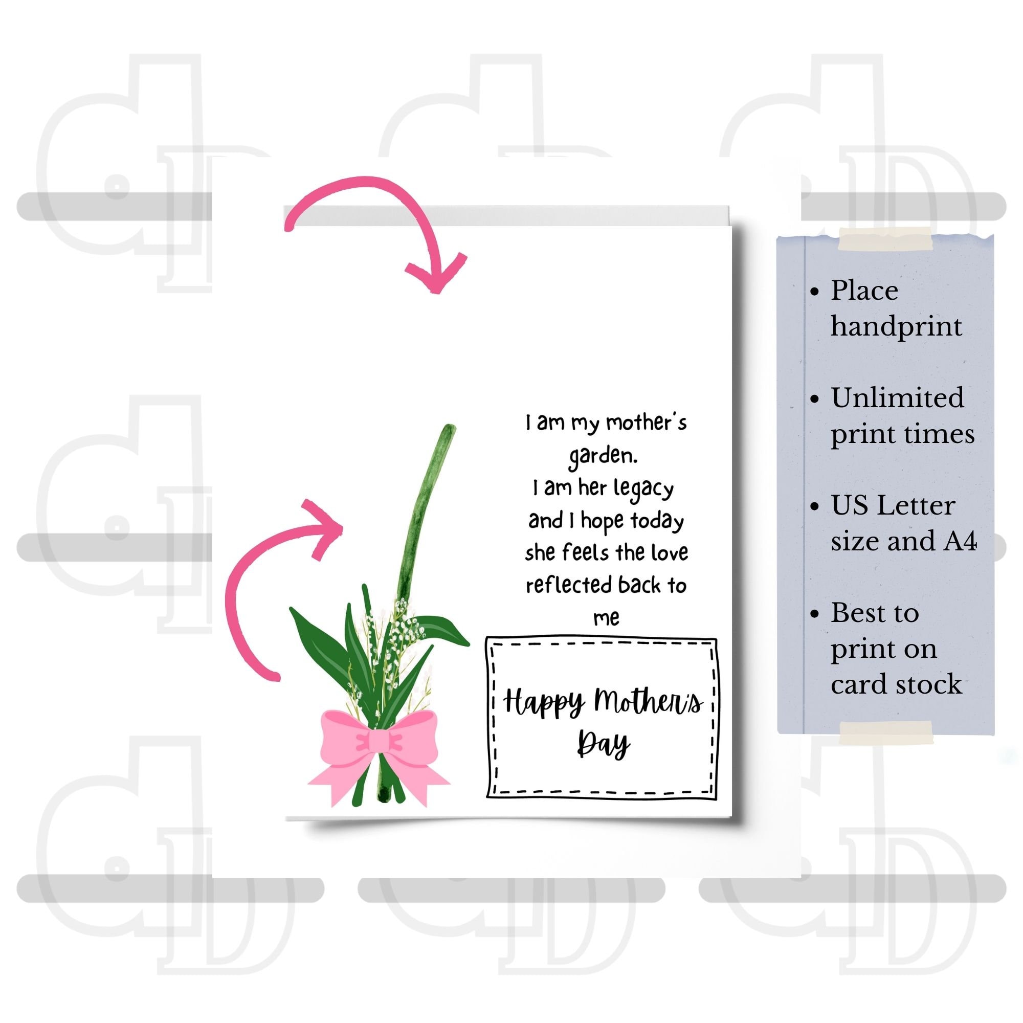 Happy Mothers Day Printable Hand Print Poem for Mothers Day Craft ...