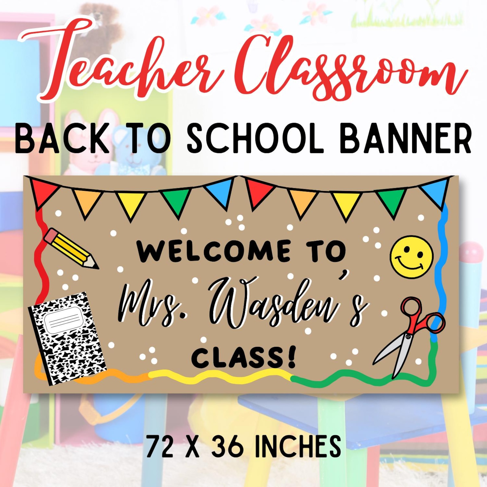 Editable Welcome to Class Teacher Banner: Back to School Decor (digital ...