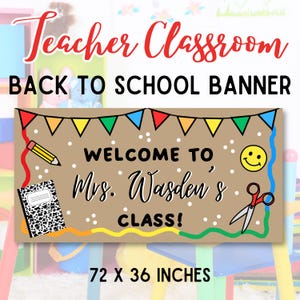 Editable Welcome to Class Teacher Banner: Back to School Decor (digital ...