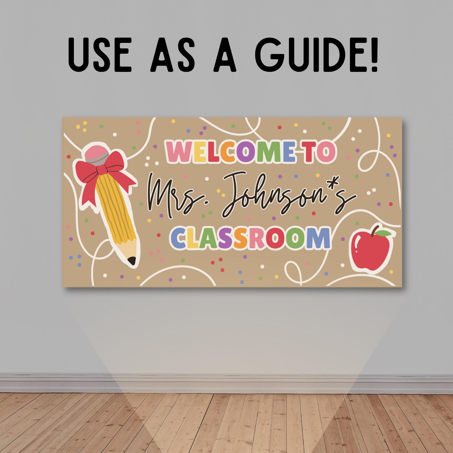 Editable Welcome Classroom Teacher Banner Template | Customizable Back ...