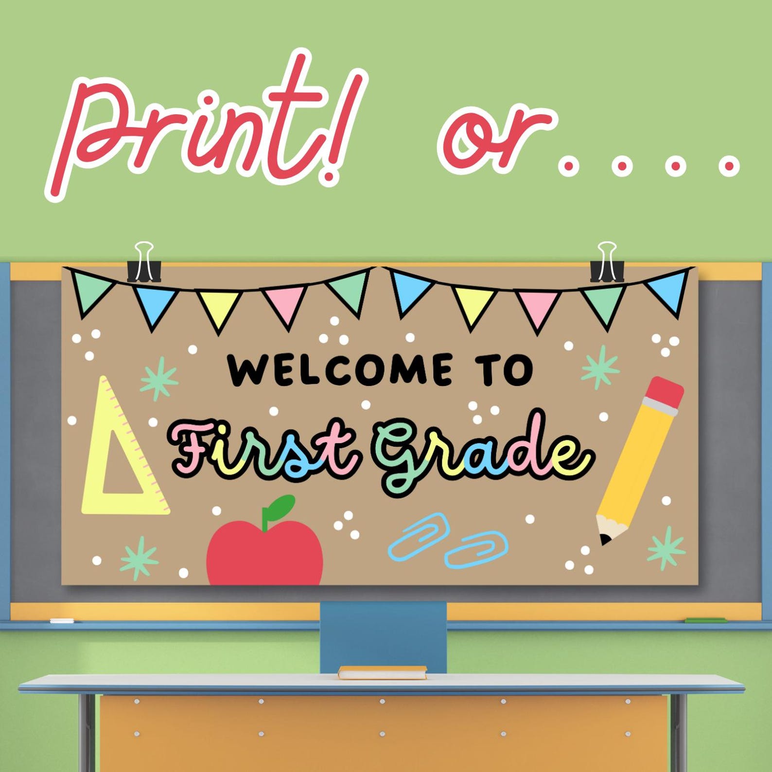 Editable Welcome to Grade Banner: Back to School Classroom Decor ...