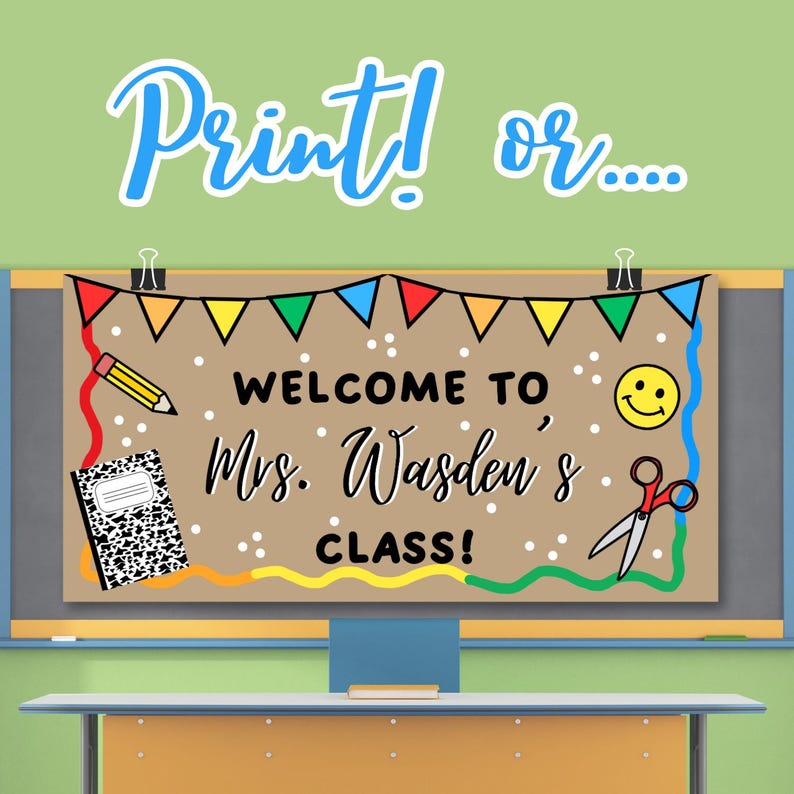 Editable Welcome to Class Teacher Banner: Back to School Decor (digital ...