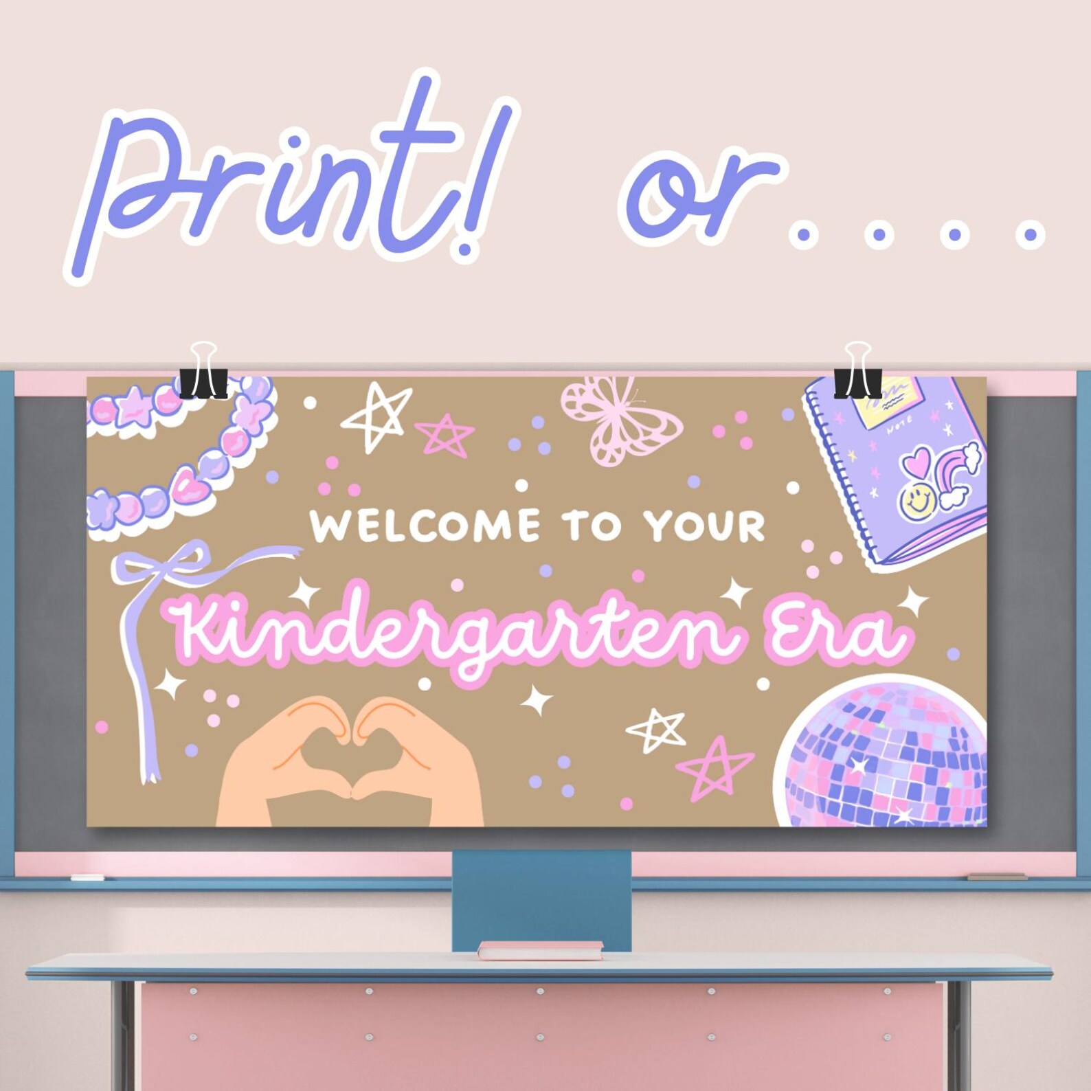 Editable Welcome Class to Your Era Teacher Banner Template ...