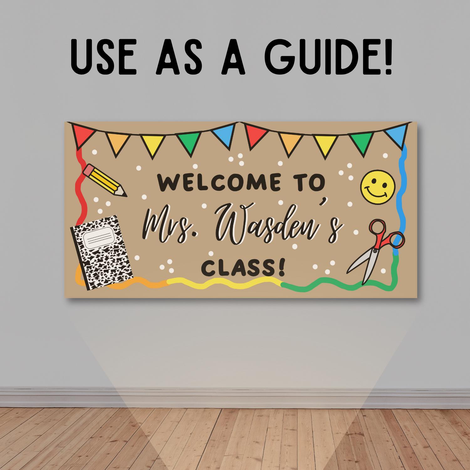 Editable Welcome to Class Teacher Banner: Back to School Decor (digital ...