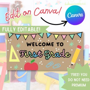 Editable Welcome to Grade Banner: Back to School Classroom Decor ...