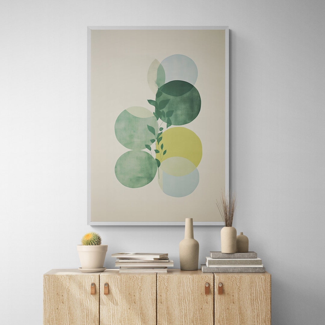 Modern Light Green Abstract Painting Abstract Art for - Etsy