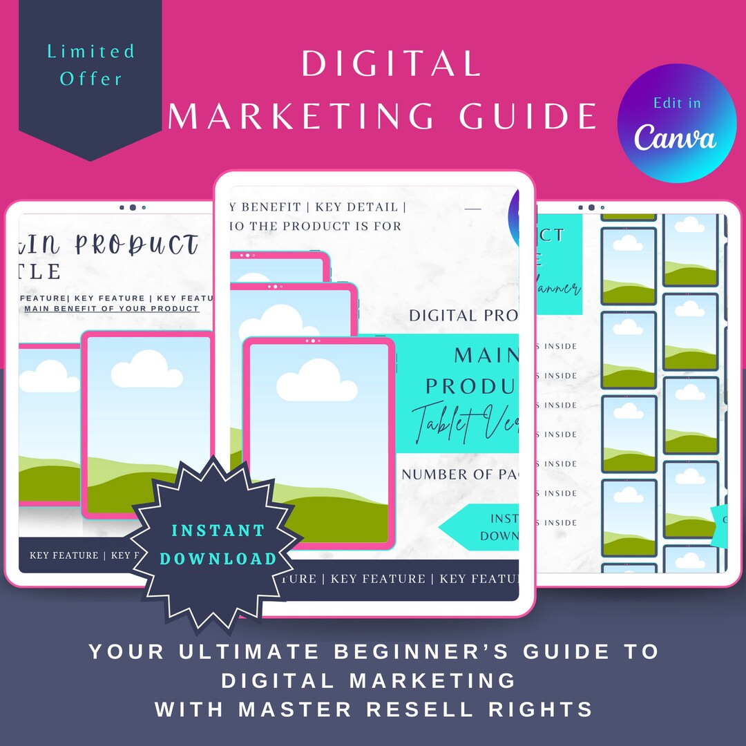 Bundle of Digital Products Mockup Templates: 100+ Mockups, Customizable ...