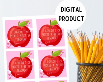 Teacher Appreciation Week Gift Tag PRINTABLE Teacher Thank You Card ...