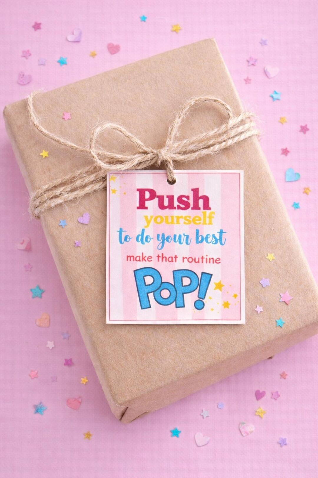Make That Routine Pop Printable Gift Tag, Cheer Competition Good Luck ...