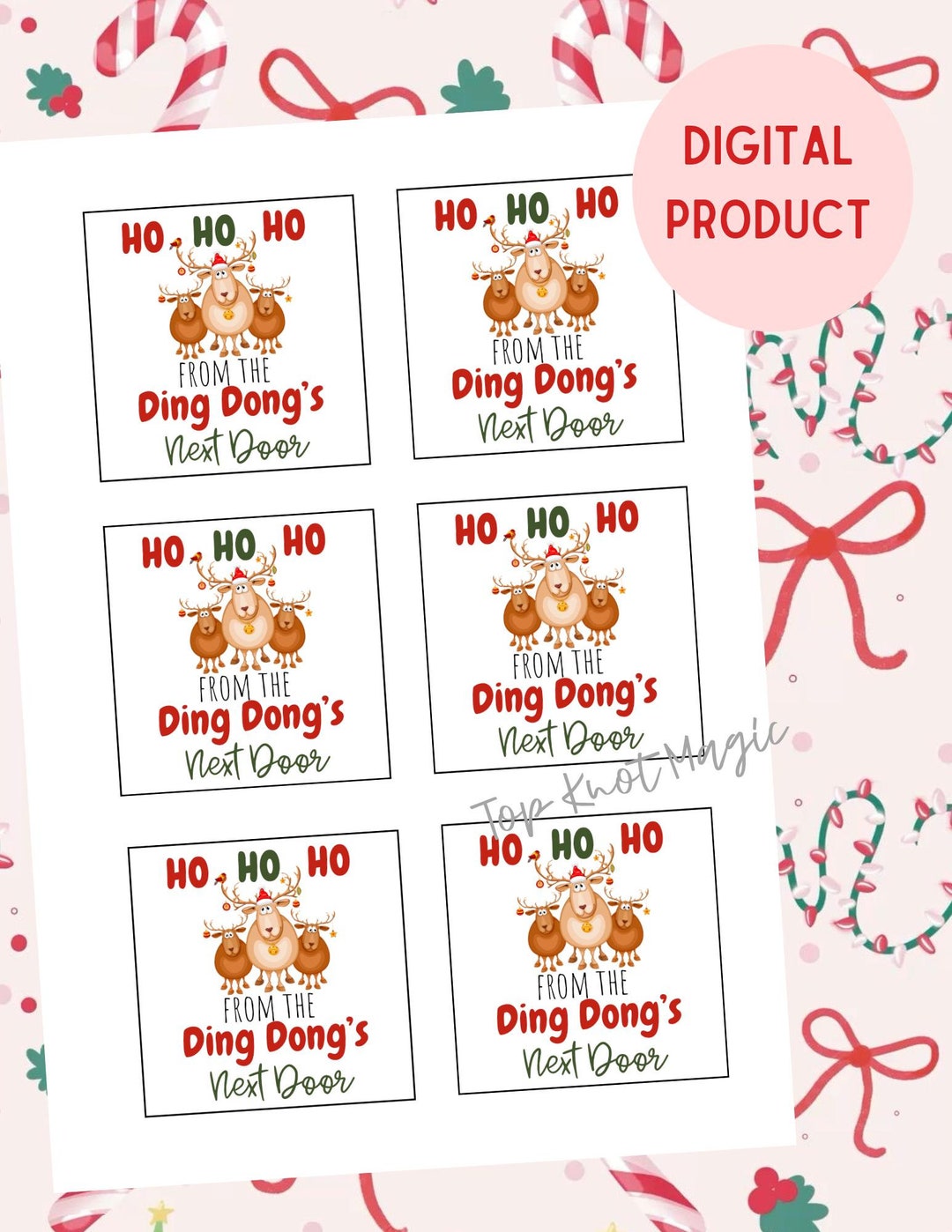 Unique Christmas Gift Tag Printable, Christmas Next Door Neighbor Gift ...