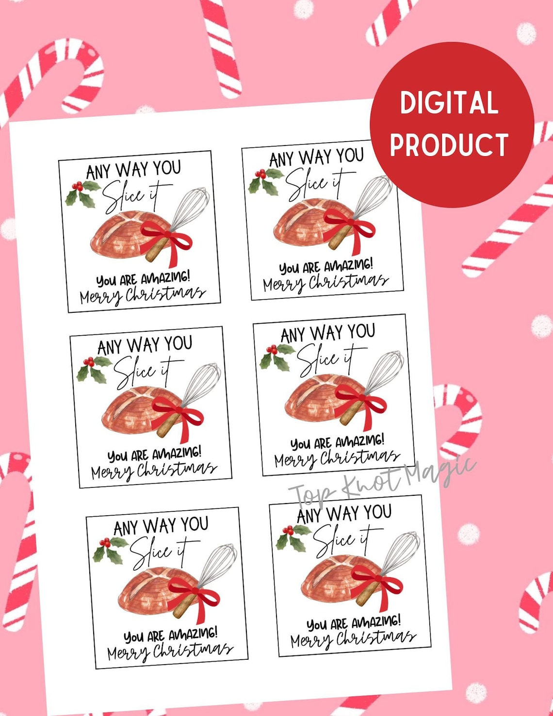 Baked Goods Tag, Baking Tag, Printable Christmas Gift Tags, Holiday ...