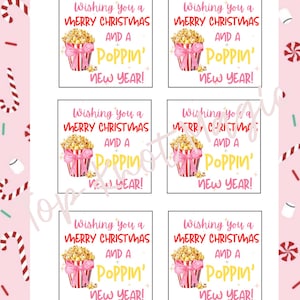 Hope Your Holidays Popping Christmas Tags, Popcorn Tags Christmas ...