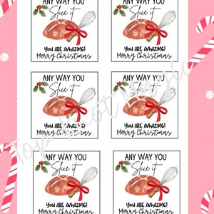Baked Goods Tag, Baking Tag, Printable Christmas Gift Tags, Holiday ...